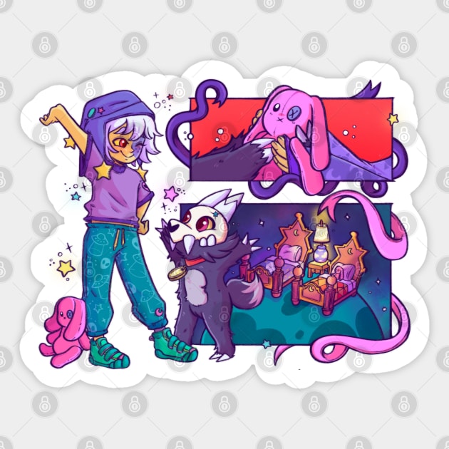 The Collector & King Fanart by anshiehoop - The Owl House - Sticker | TeePublic